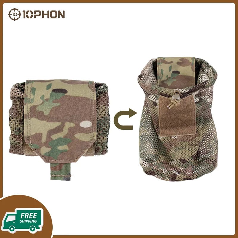Tactical Roll-Up Mag Mesh Dump Pouch Magazine Mini Foldable Net Pocket ...